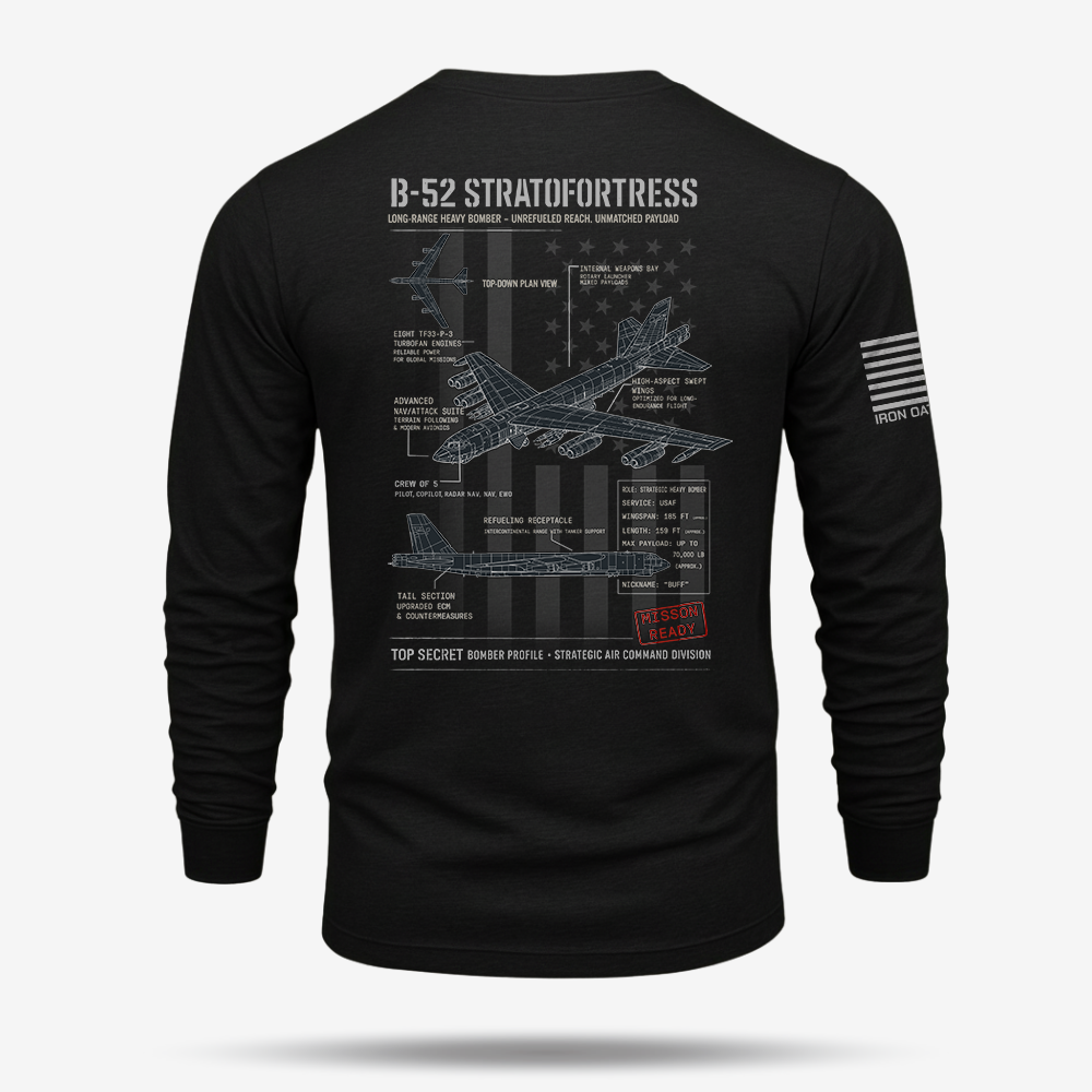 B-52 Stratofortress Schematic Long Sleeve – Iron Oath Apparel
