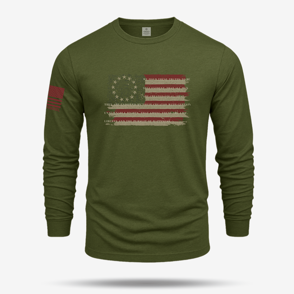 Betsy Ross America Flag Declaration Long Sleeve – Iron Oath Apparel