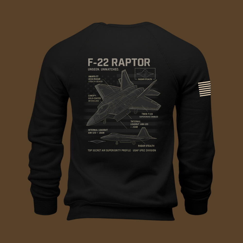 F-22 Schematic Sweatshirt – Iron Oath Apparel
